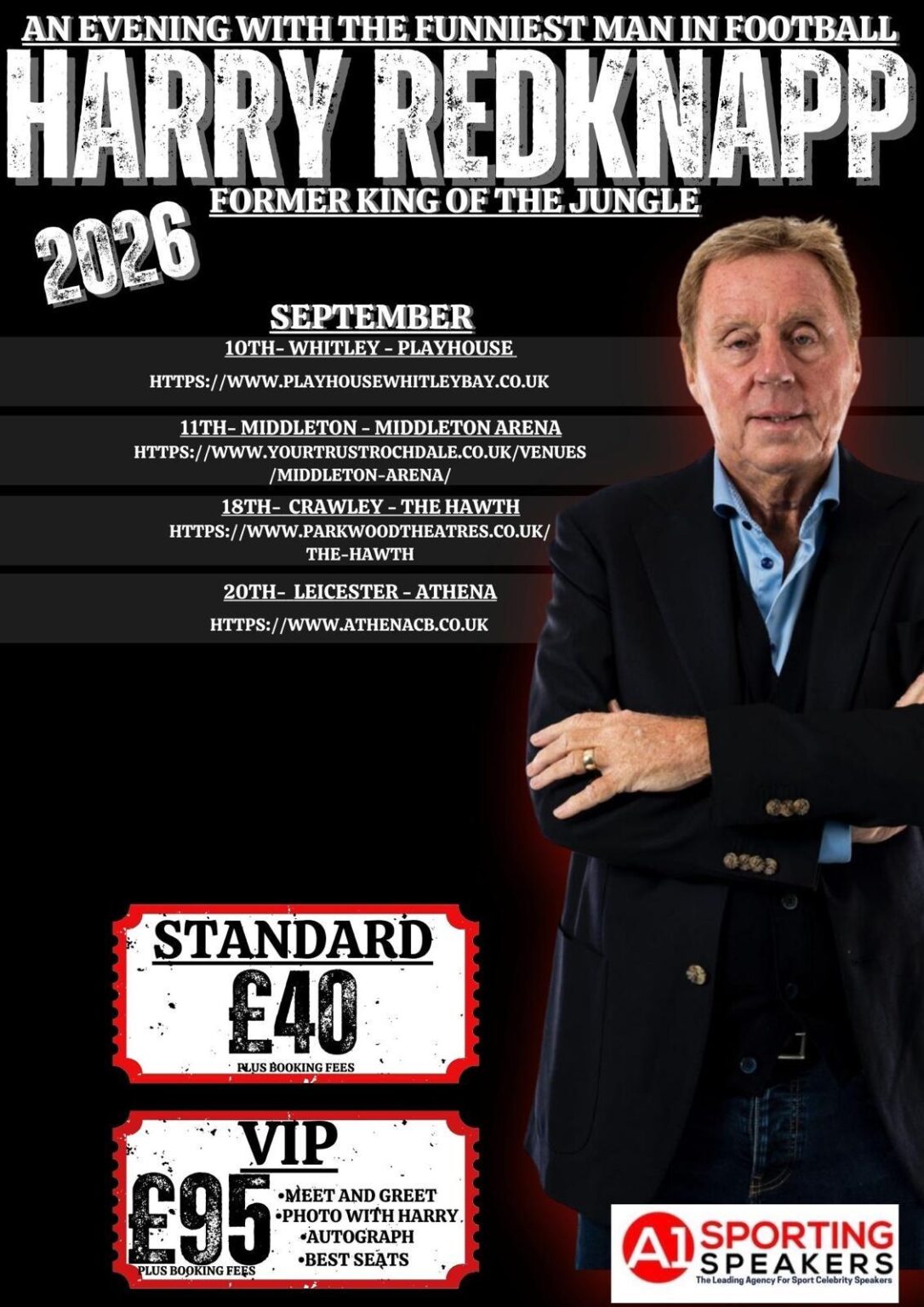 Harry Redknapp Tour Dates 2026 Updated! An Evening with Harry Redknapp ...